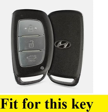 Metal Alloy Leather Key case for Hyundai Xcent | Exter | Creta | Venue ...